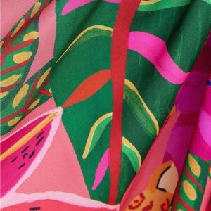 Rebellious Rose | Tops | Vcay Tropical Print Puff Sleeve Knot Front ...